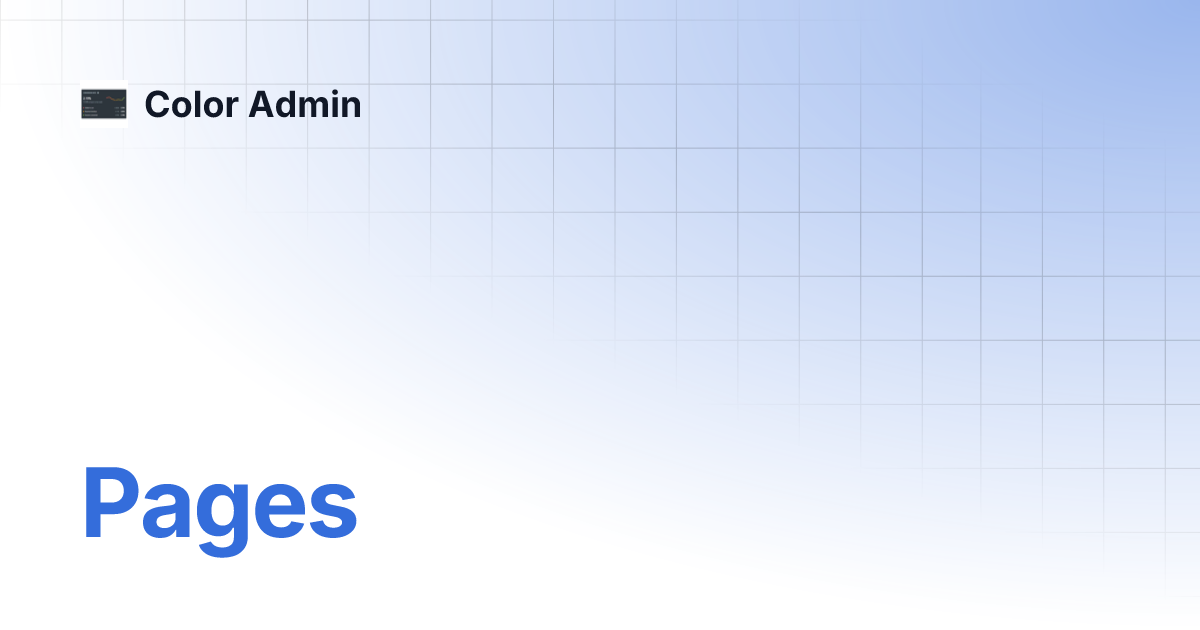 Pages | Color Admin