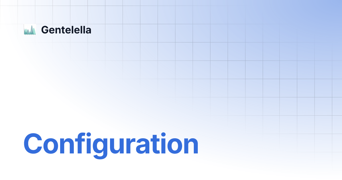 Configuration | Gentelella