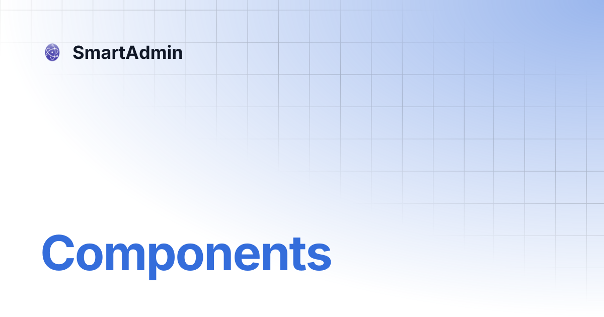Components | SmartAdmin